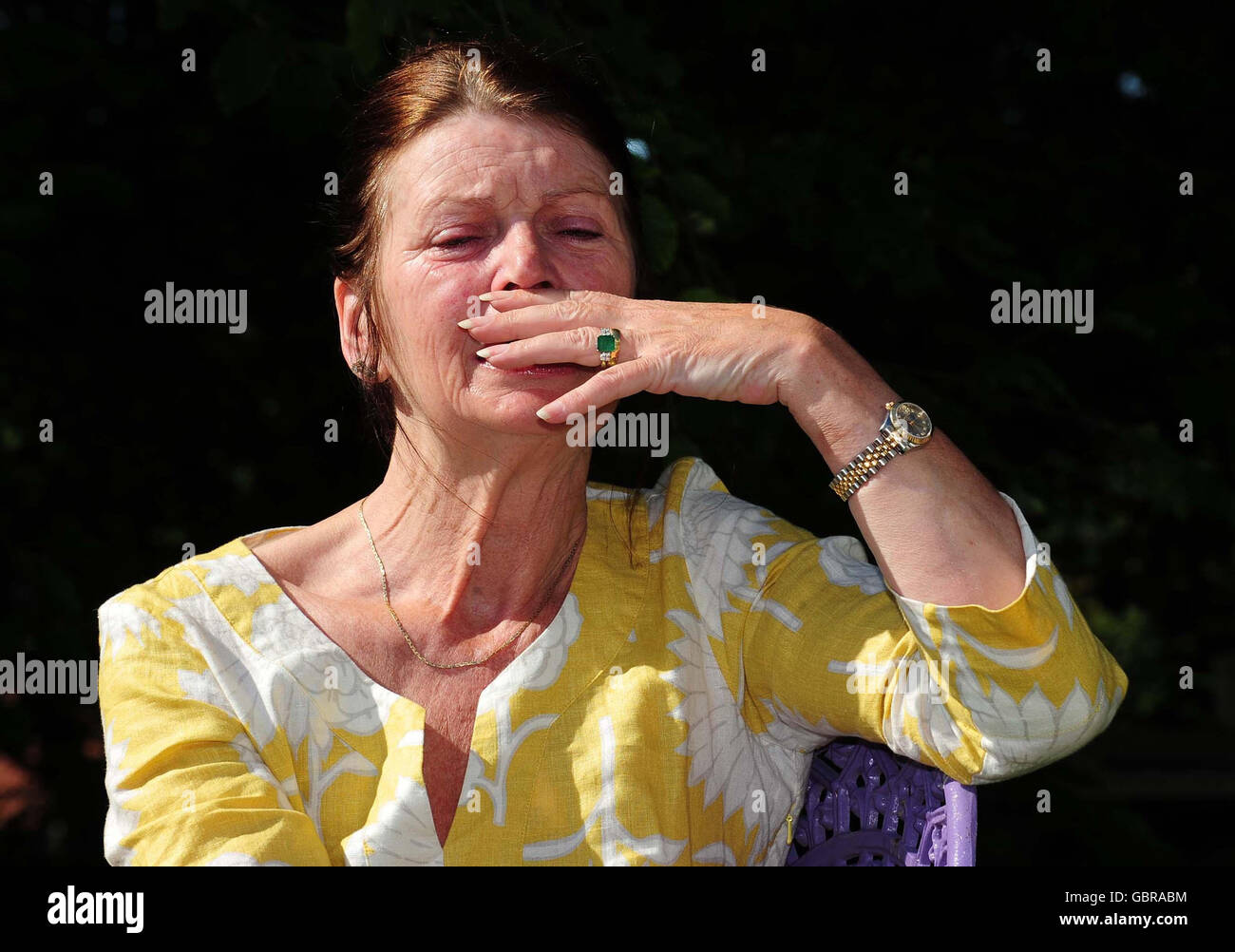 Patricia coakley to the media from her home in sandsend hi-res stock ...