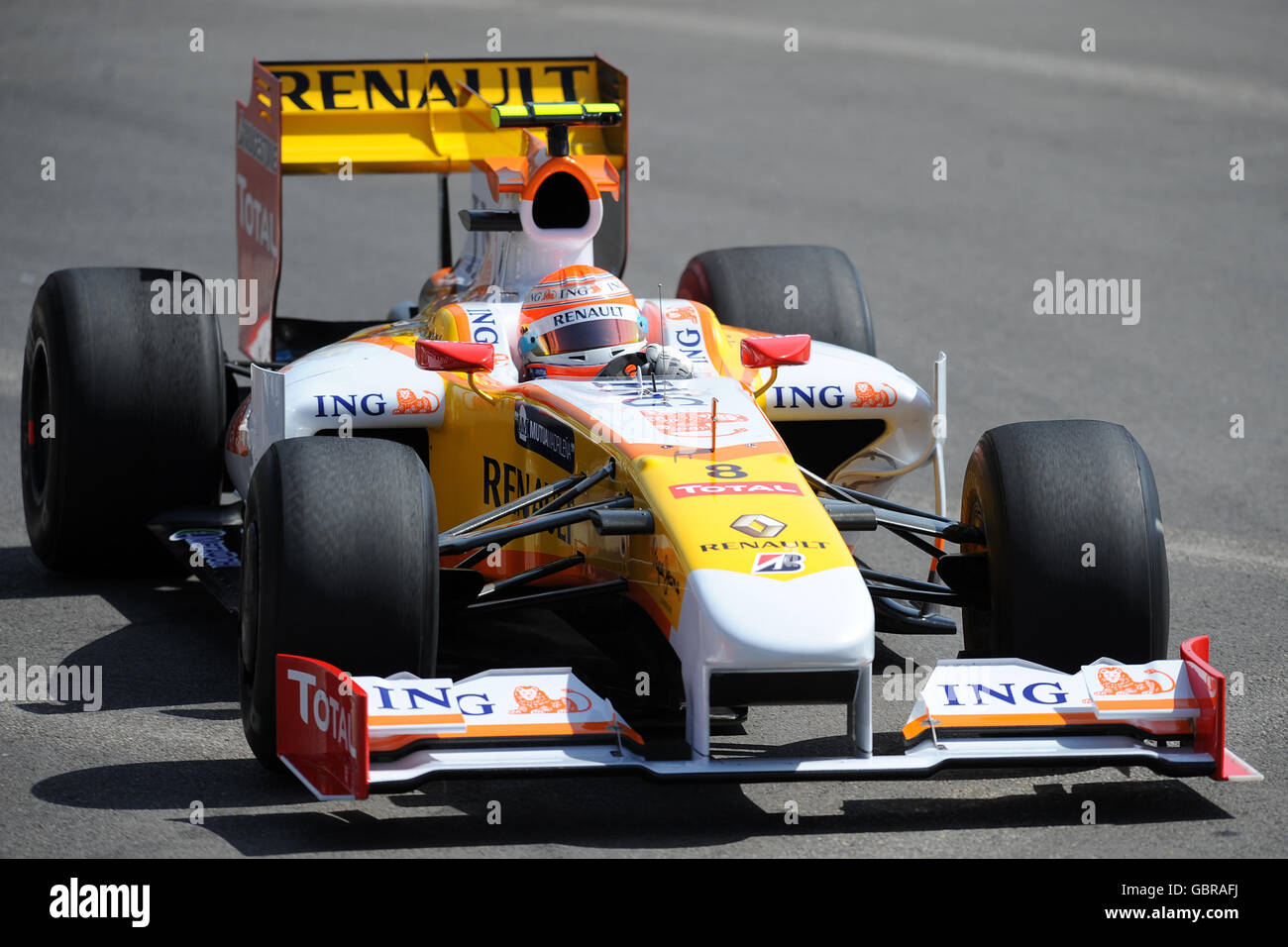 Renault driver Nelson Piquet Jr. during practice at the Circuit de ...