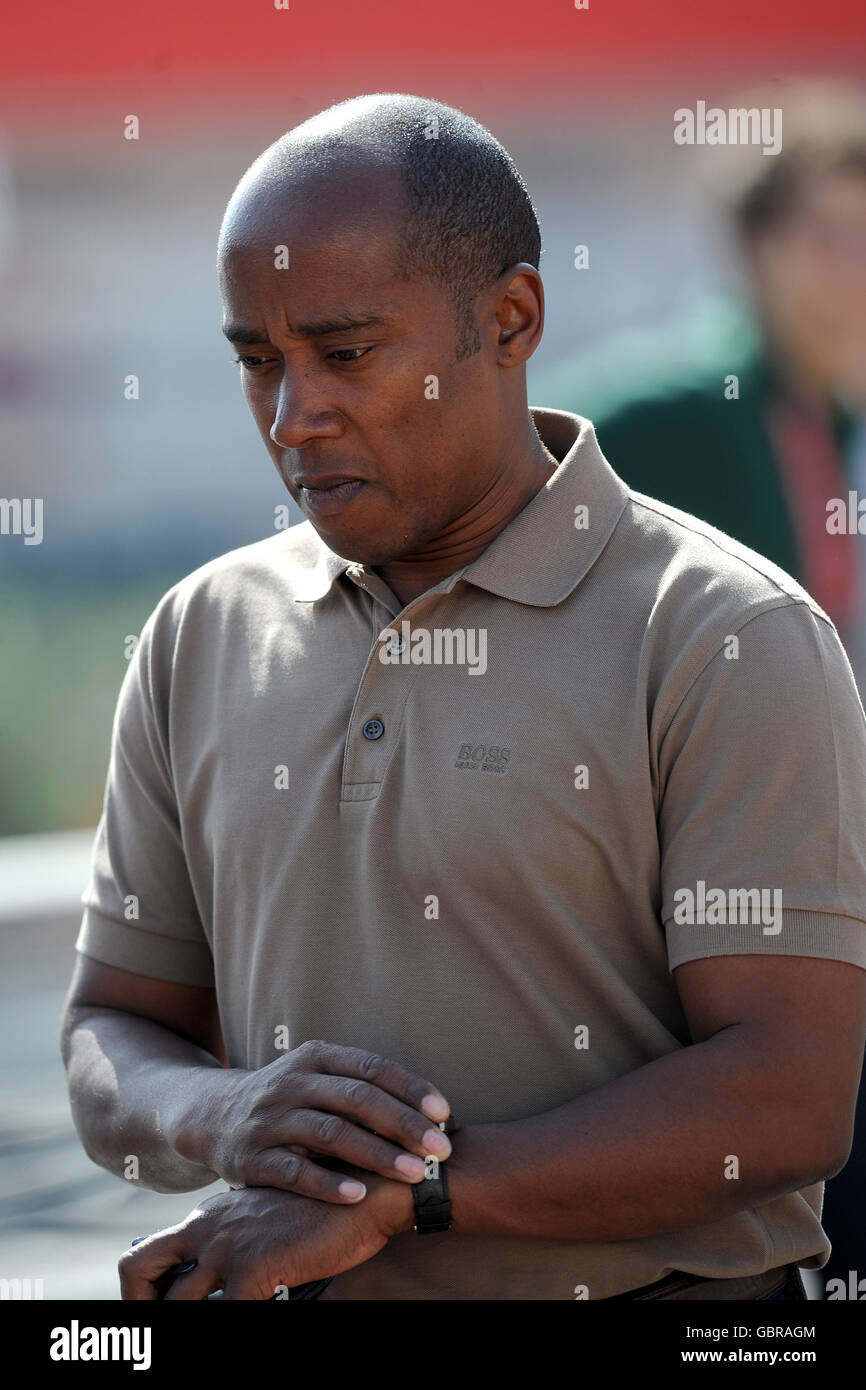 Lewis Hamilton's father Anthony Hamilton, in the paddock at the Circuit ...