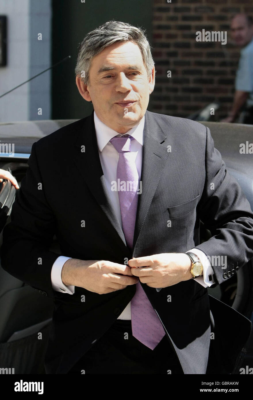 Gordon Brown visits Golden Lane Children's Centre in London Stock Photo ...