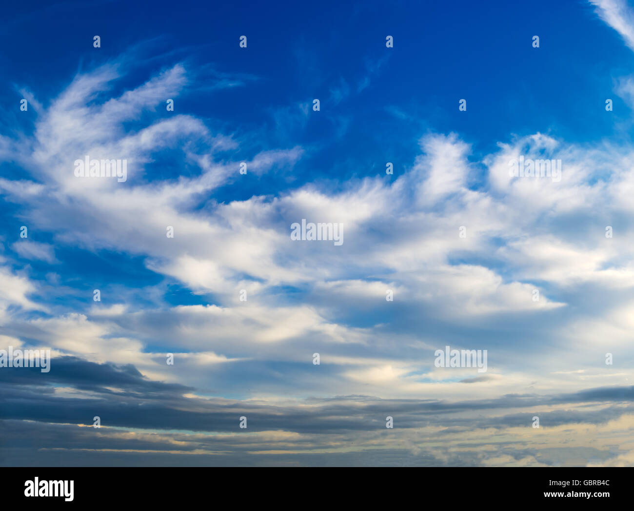 great sky panorama for big 3D projects - clouds on a summer day Stock ...