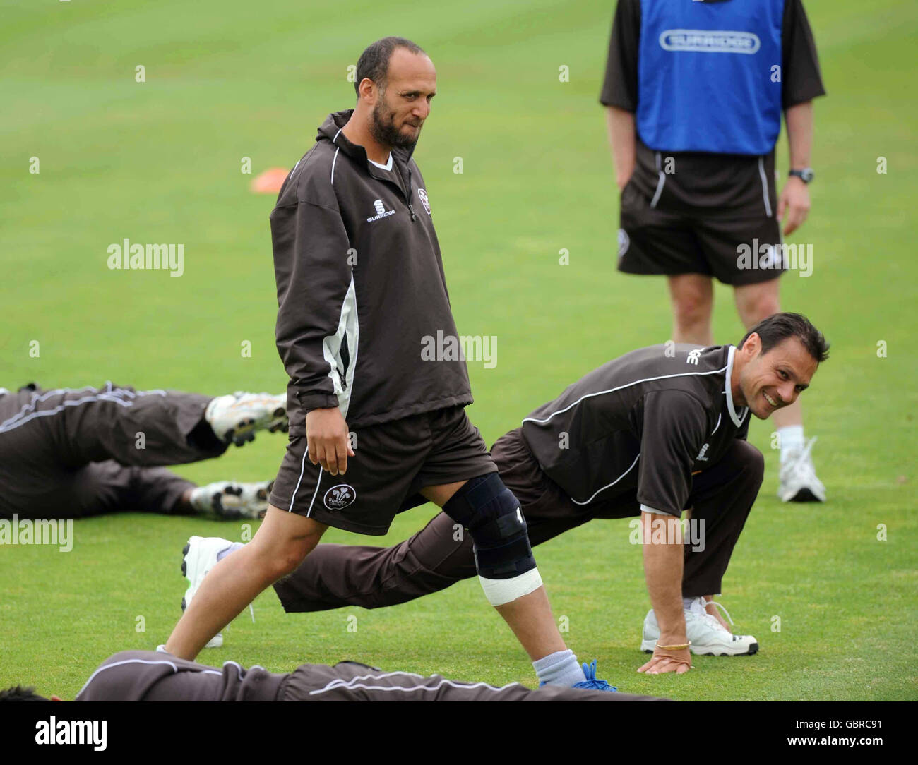 Surrey's Mark Butcher during a training session at the SWALEC Stadium ...