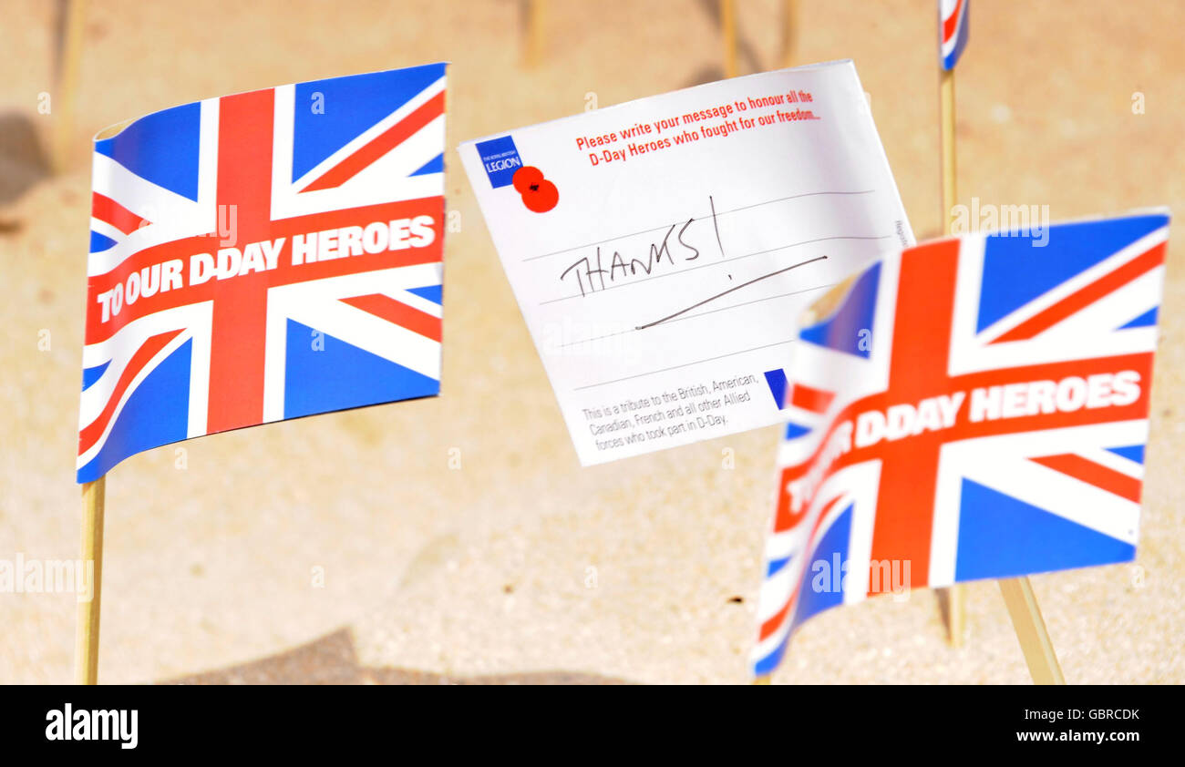 D day landings memorial union jack hi-res stock photography and images ...