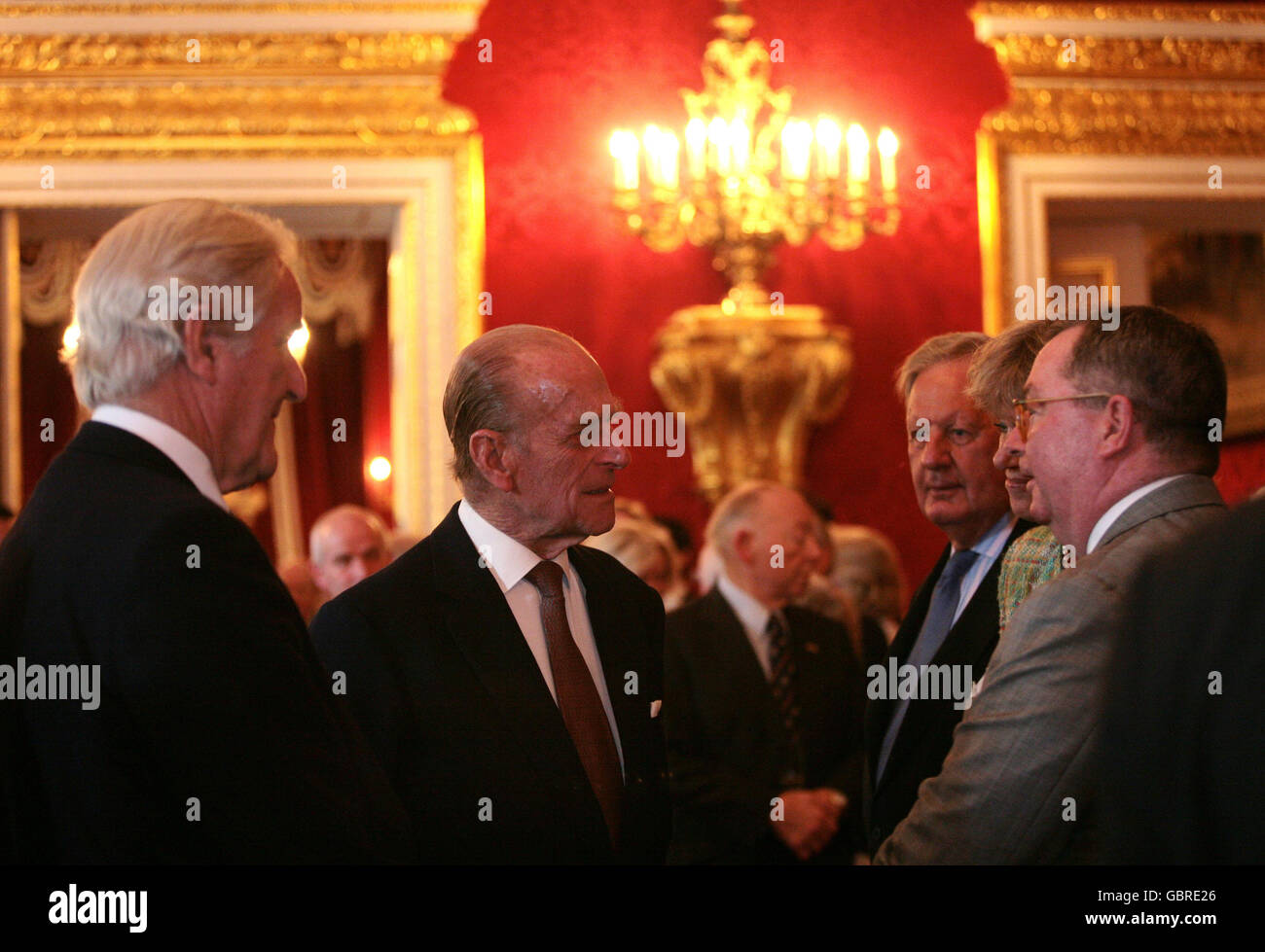 The Duke of Edinburgh (second left) attends the Pilgrims Reception at ...
