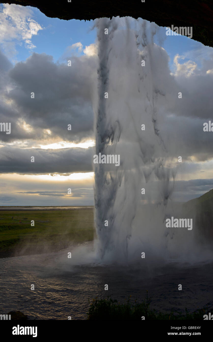 Waterfall Seljalandsfoss, river Seljalandsa, Iceland Stock Photo - Alamy