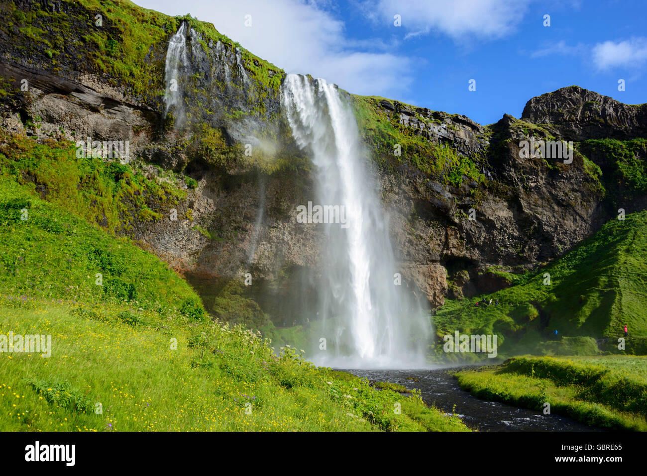 Waterfall Seljalandsfoss, river Seljalandsa, Iceland Stock Photo - Alamy
