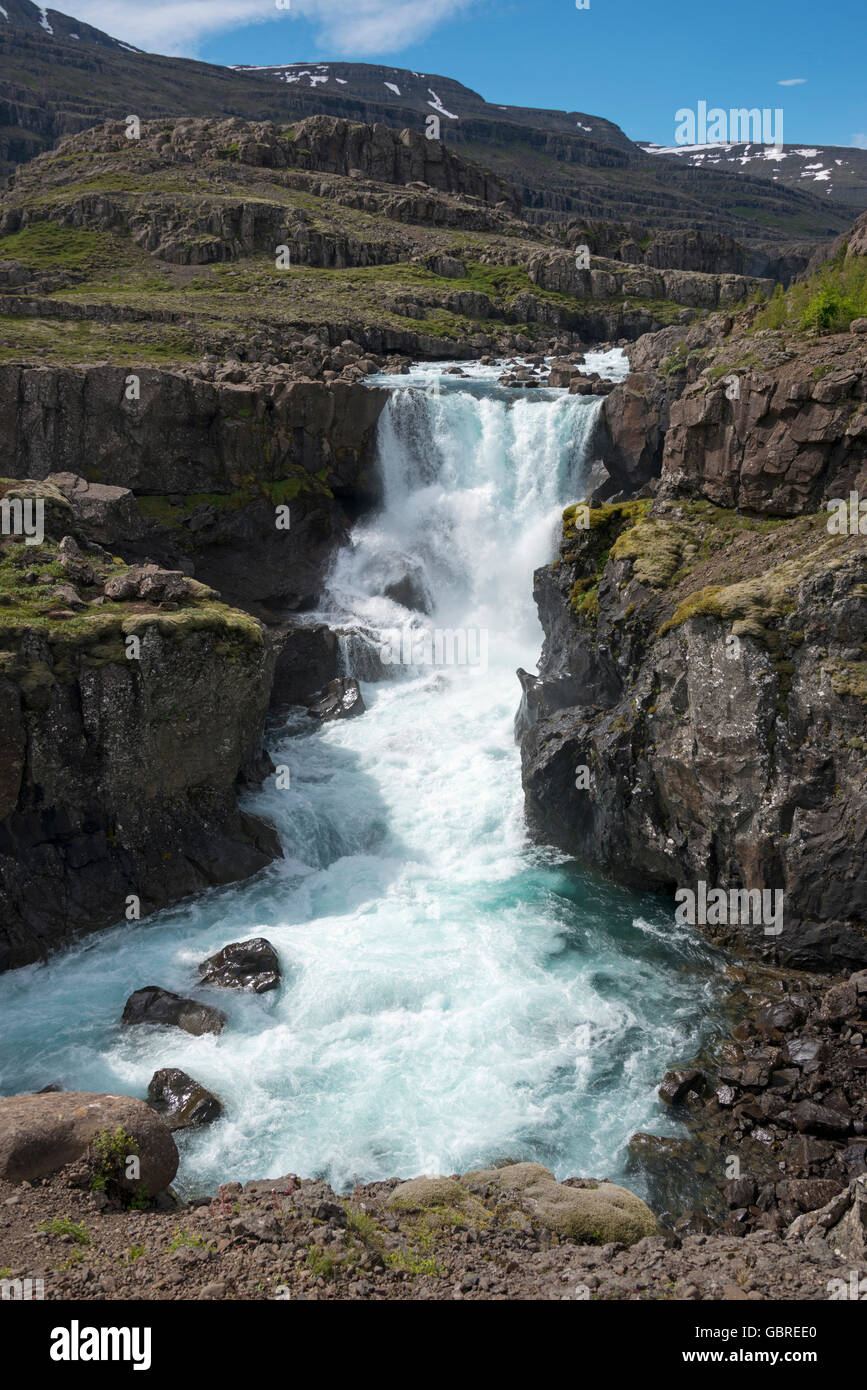 Waterfall Fossa, river Fossa, Iceland Stock Photo - Alamy