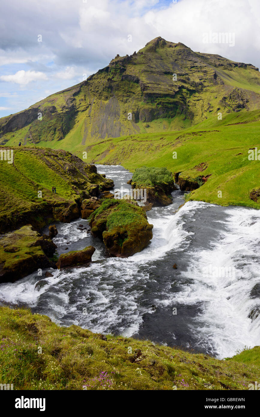 Waterfall, River Skoga, Iceland Stock Photo - Alamy