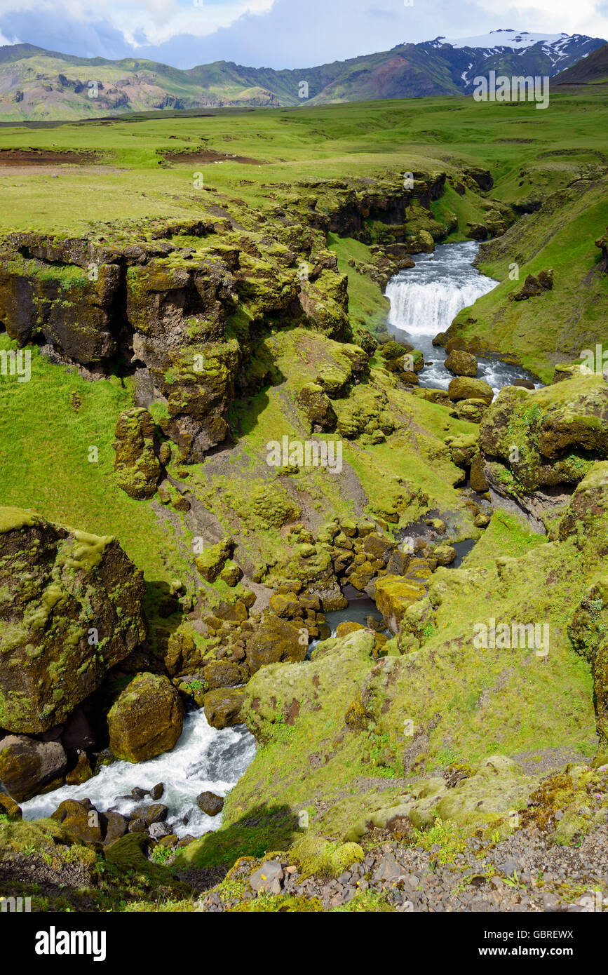 Waterfall, River Skoga, Iceland Stock Photo - Alamy