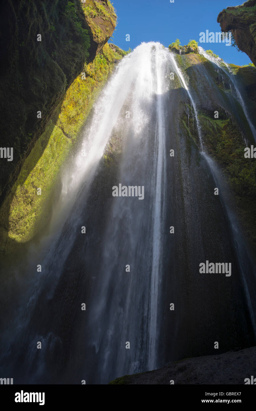 Waterfall, Gljufrabui, Iceland / Gljúfrabúi Stock Photo - Alamy