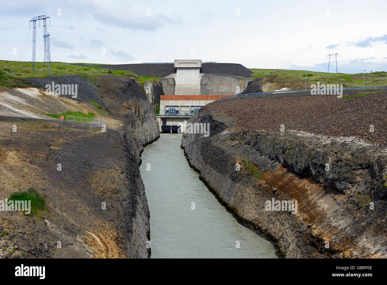 Sultartangi Hydroelectric power station, Iceland / rivers Thjorsa and ...