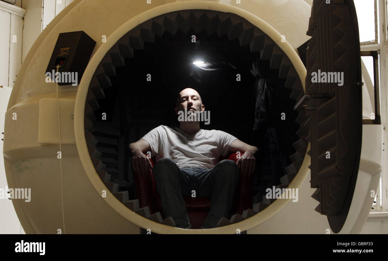 Artist Michael Hanna sits in his Mouth Chamber during the launch of the ...