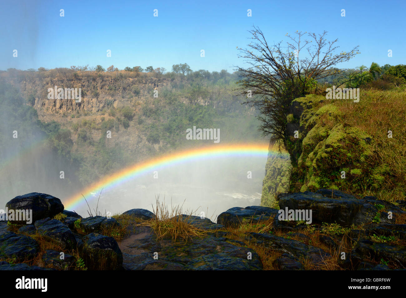 Rainbow, Zambesi river, Zimbabwe Stock Photo - Alamy