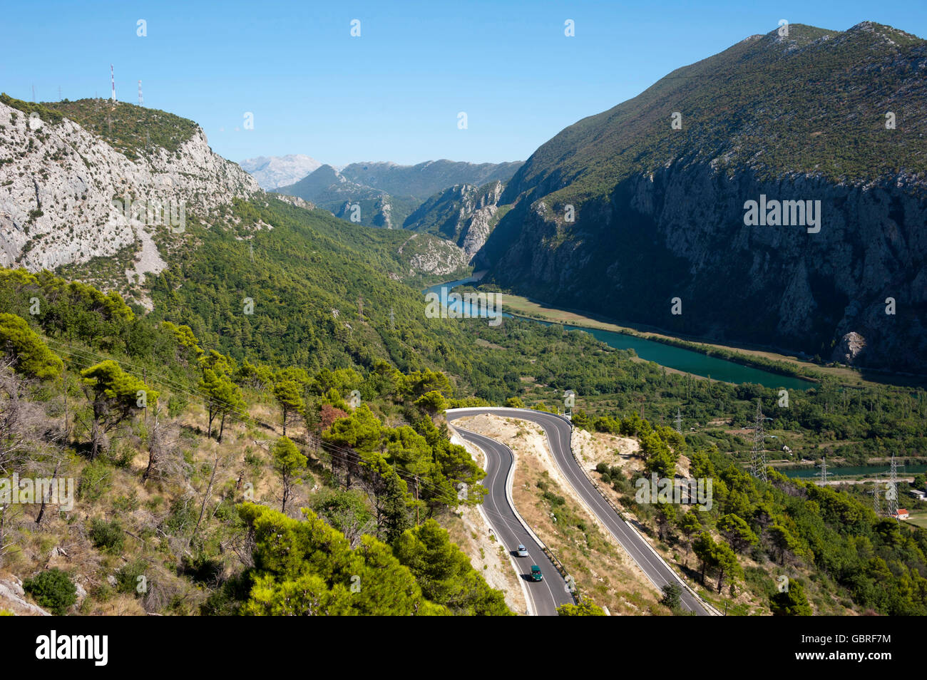 Canyon Cetina, Omis, Split-Dalmatia, Dalmatia, Croatia / Cetina River ...