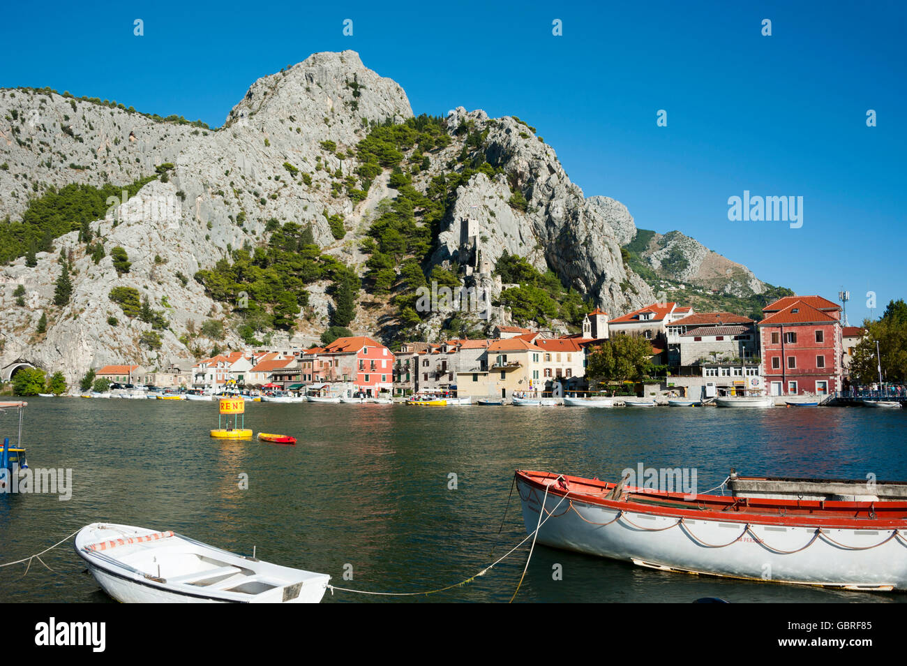 Omis, Split-Dalmatia, Dalmatia, Croatia / Adriatic Sea, Cetina River ...