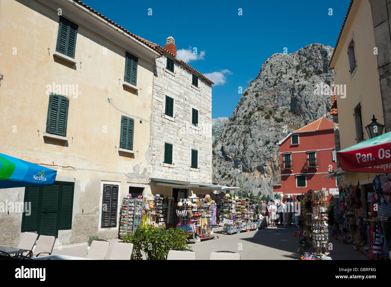 Old town, Omis, Split-Dalmatia, Dalmatia, Croatia / Adriatic Sea Stock ...