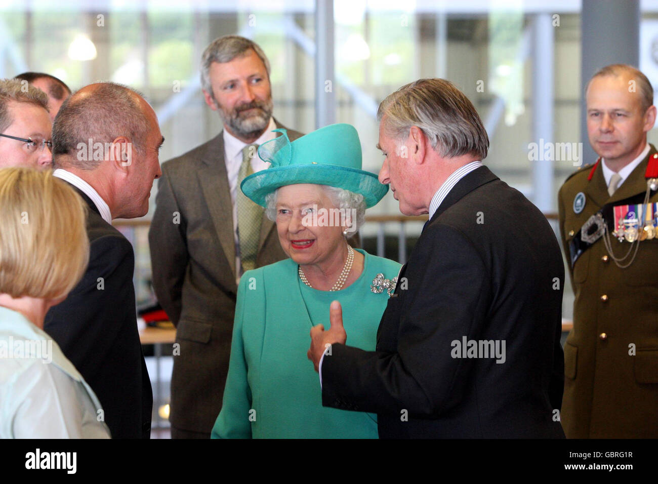 Queen Elizabeth II and the Duke of Edinburgh visit the Tank Museum in ...