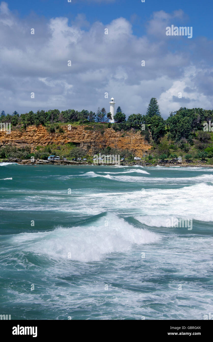 Yamba lighthouse and surf NSW Australia Stock Photo - Alamy