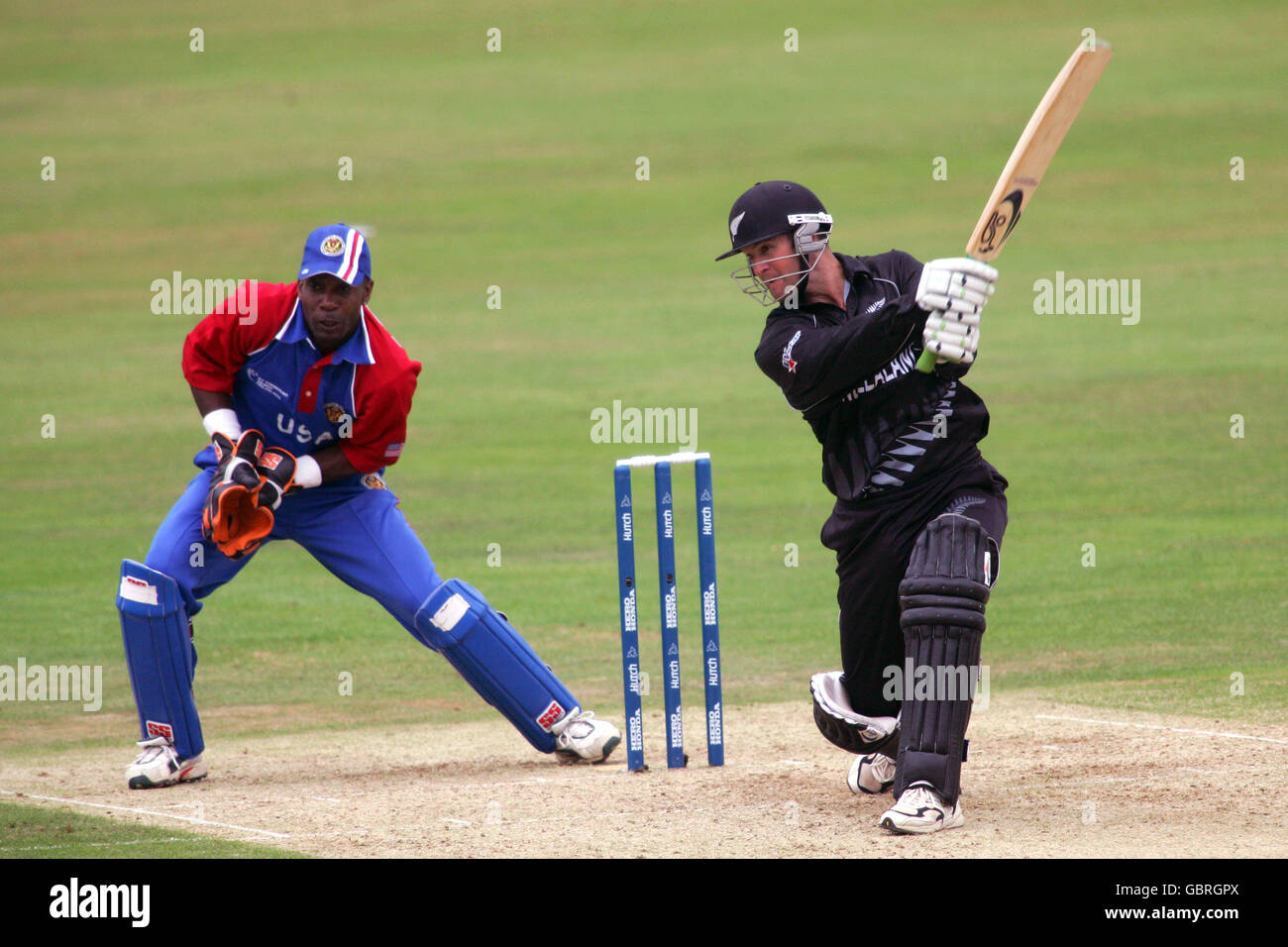 New Zealand's Nathan Astle on his way to a century against USA Stock ...