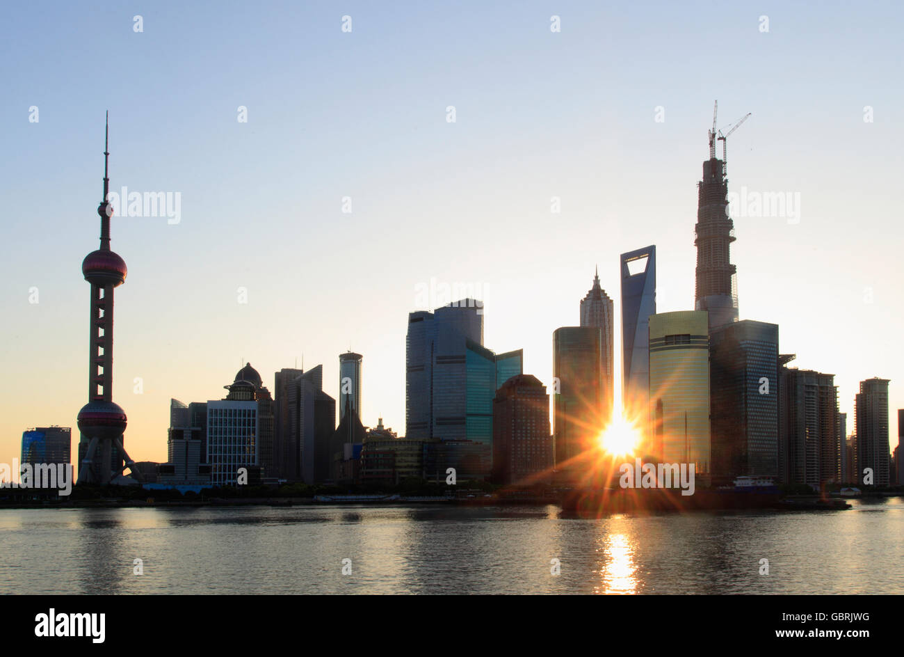 Dawn lujiazui financial district hi-res stock photography and images ...