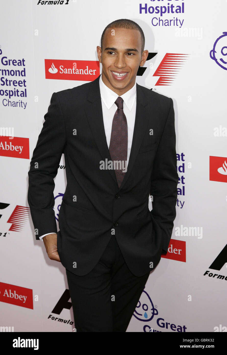 Formula One Party - V&A Museum - London. Lewis Hamilton arrives for the ...