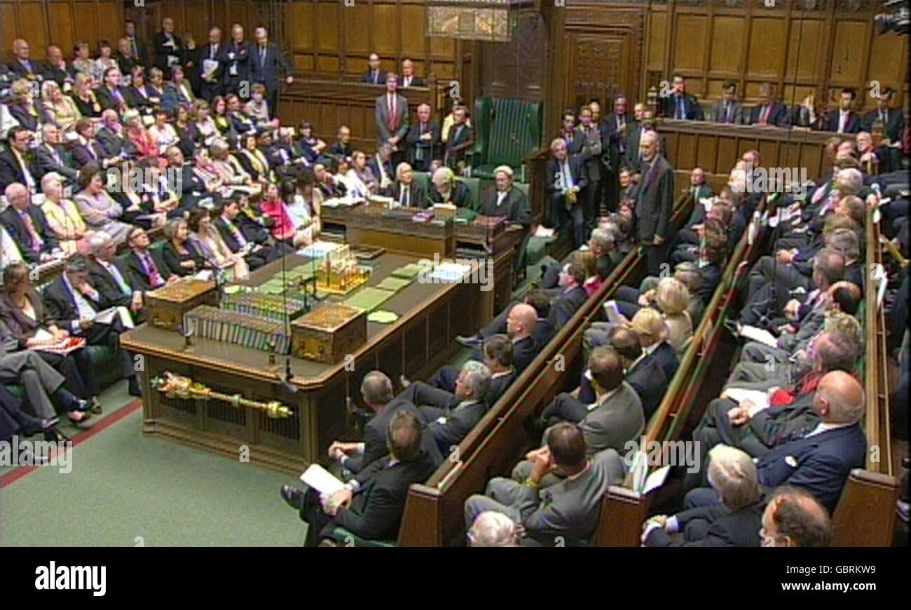 Richard Shepherd addresses MPs in the House of Commons, London, during ...