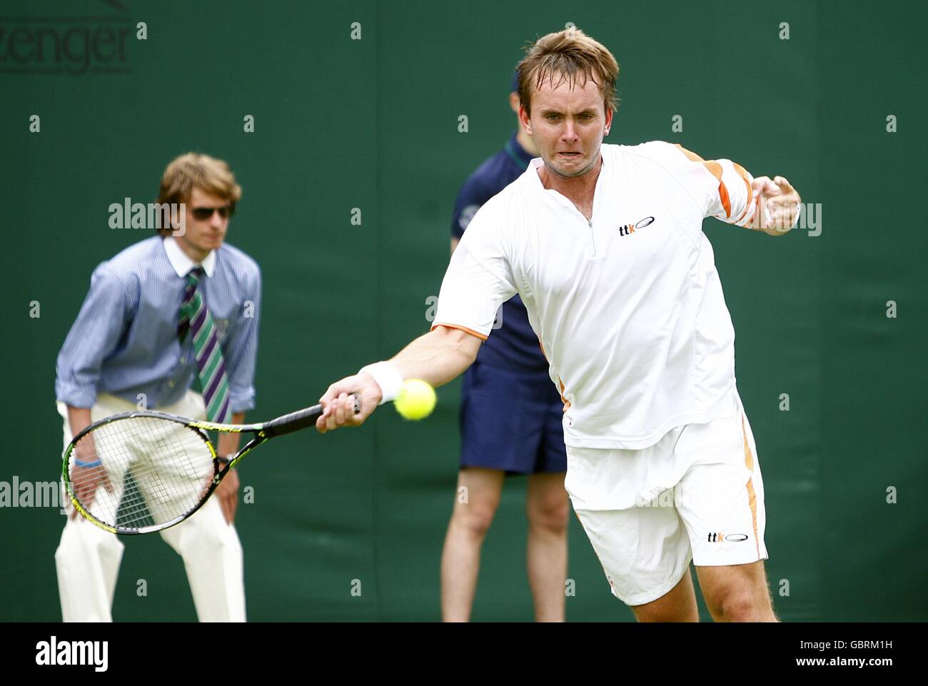 Argentinas maximo gonzalez in action against czech republics ivo minar ...