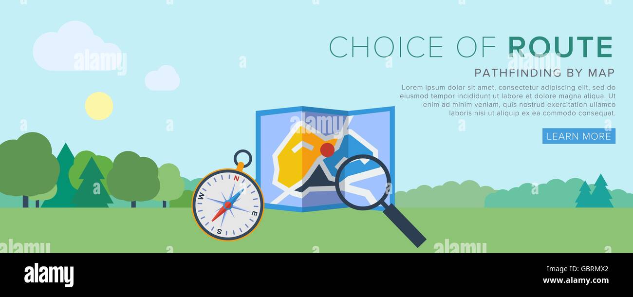 Map and compass vector Stock Vector Image & Art - Alamy