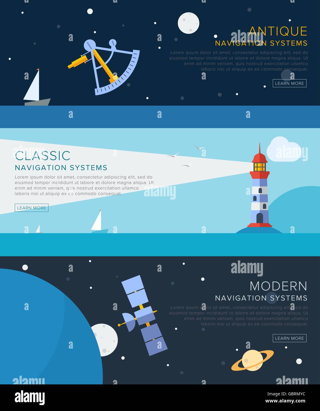 Set of vector navigations Stock Vector Image & Art - Alamy