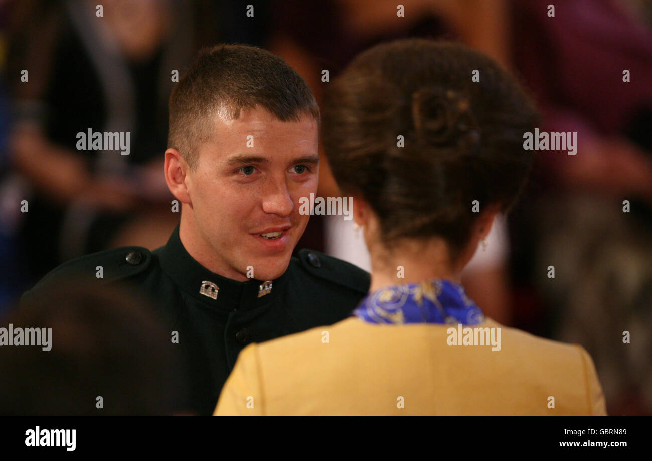 Ranger Alan Owens of The Royal Irish Regiment is decorated with The ...