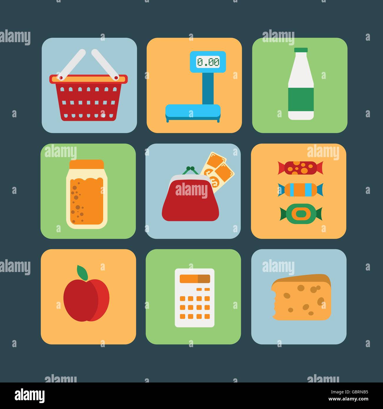 Big set of food products. Vector Stock Vector Image & Art - Alamy
