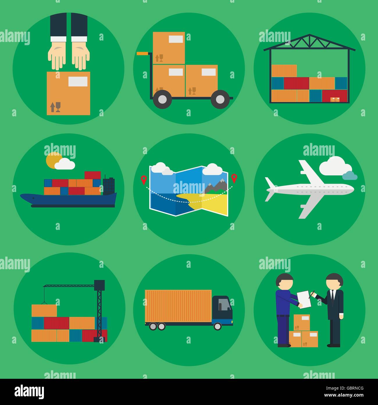 Logistic icon set for Web or Mobile aplication Stock Vector Image & Art ...