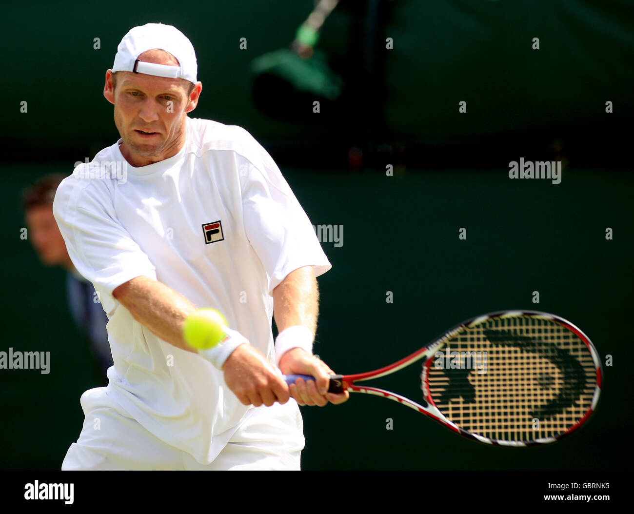 Germany's Rainer Schuettler in action against Israel's Dudi Sela Stock ...