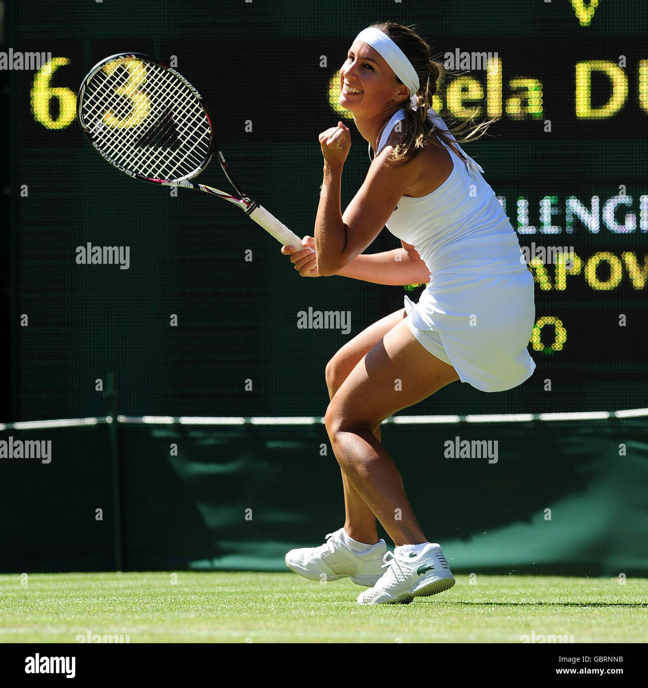 Argentina's Gisela Dulko celebrates her victory over Russia's Maria ...