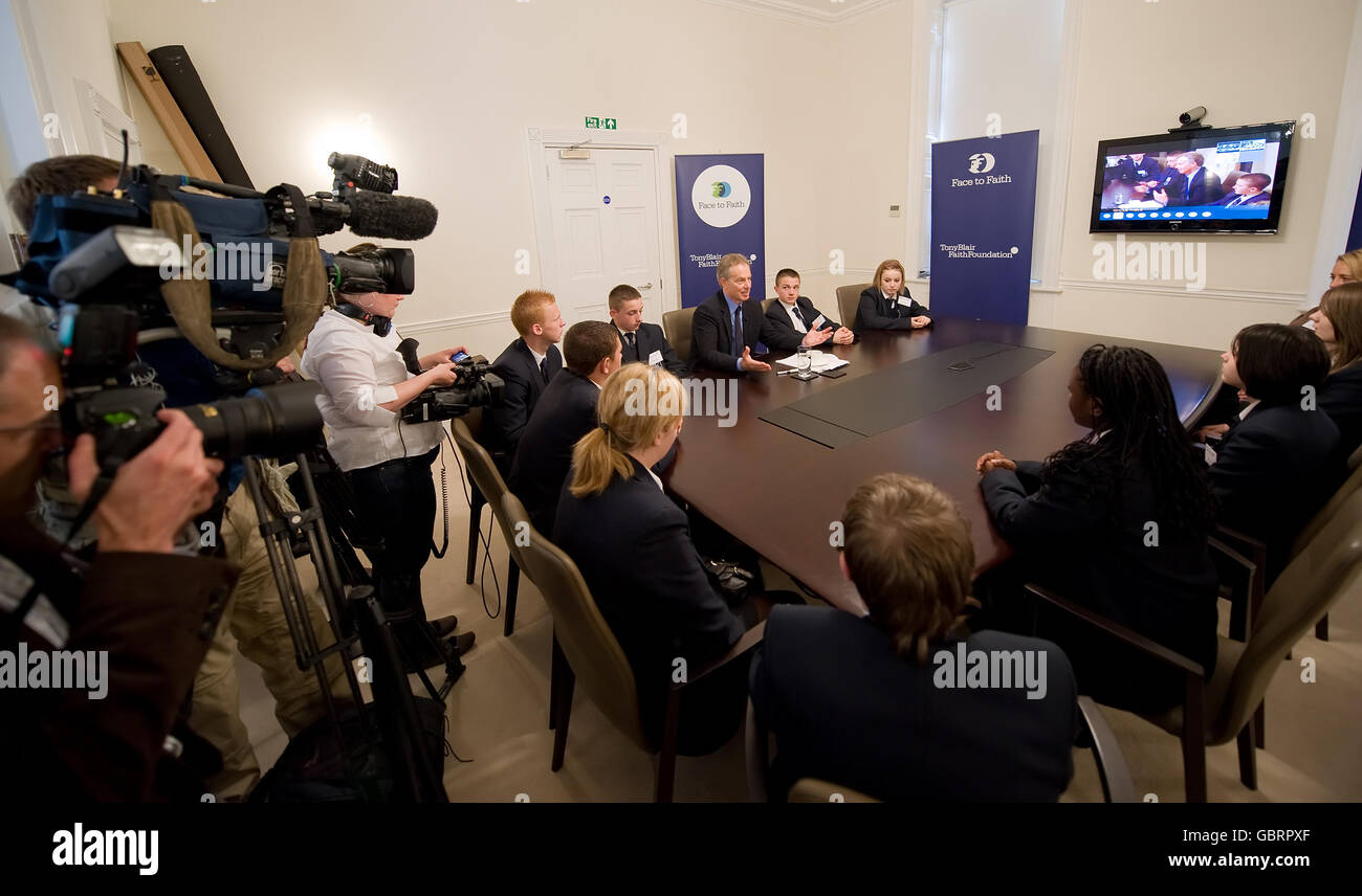 Blair launches global faith programme for schools Stock Photo - Alamy