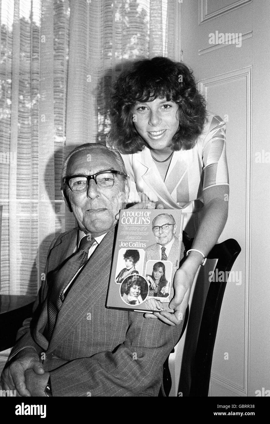 Joan collins and jackie collins Black and White Stock Photos & Images ...