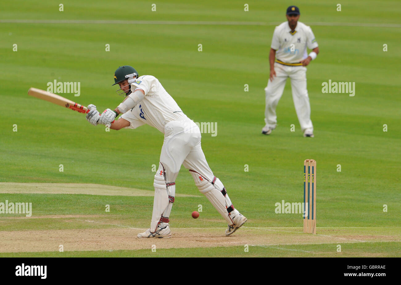 Nottinghamshire's Mark Wagh in action against Warwickshire Stock Photo ...