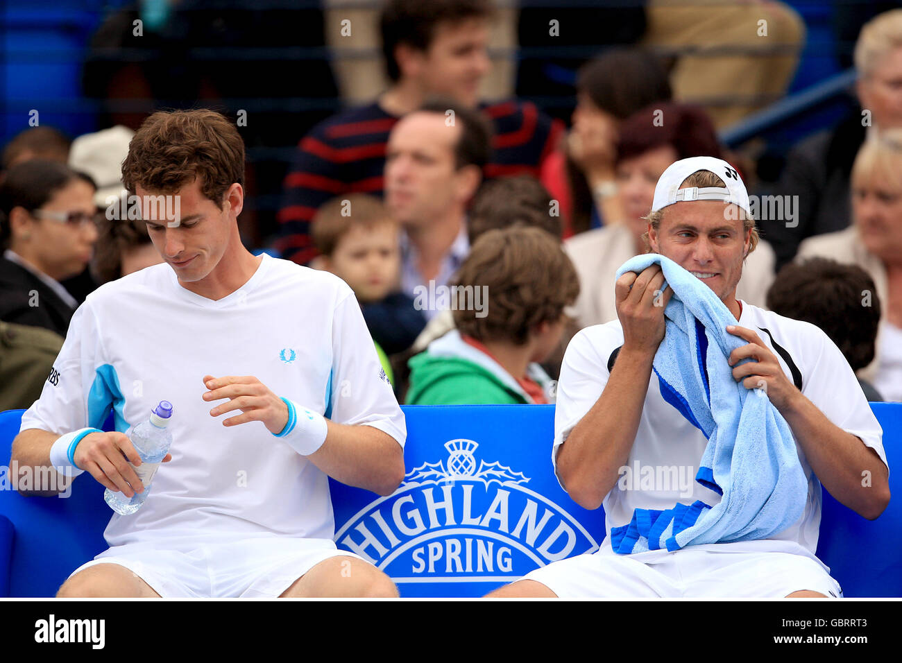 Great Britain's Andy Murray (left) with his doubles partner Australia's ...