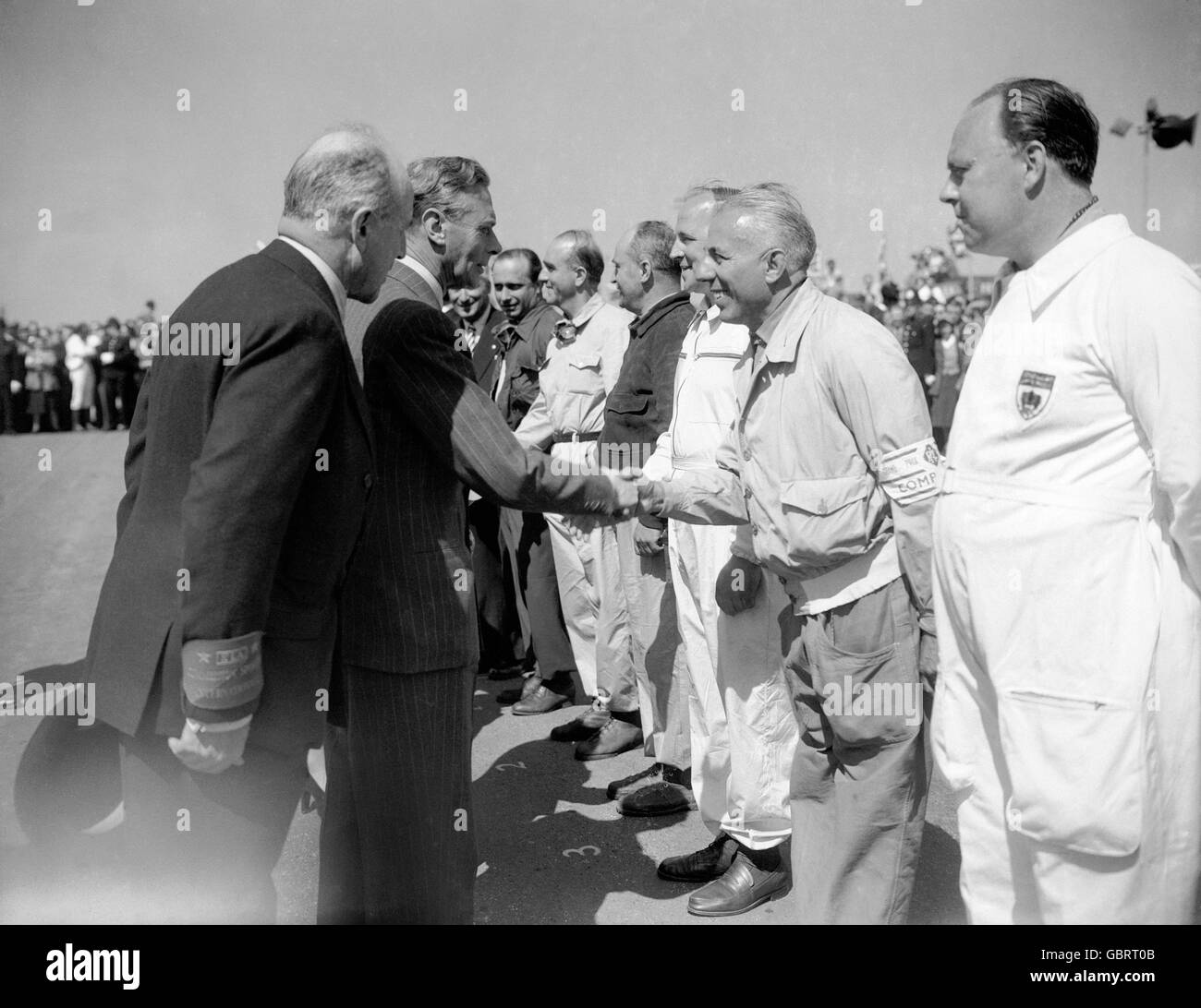 Formula one motor racing british grand prix silverstone 1950 Black and ...