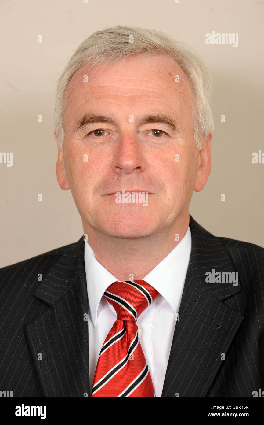 John McDonnell, Labour MP for Hayes and Harlington, is photographed in ...