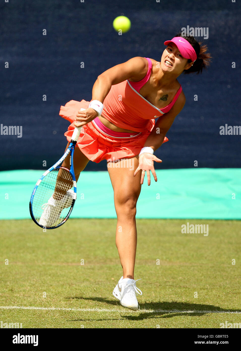 China's Na Li in action against Slovakia's Jarmila Groth during their ...