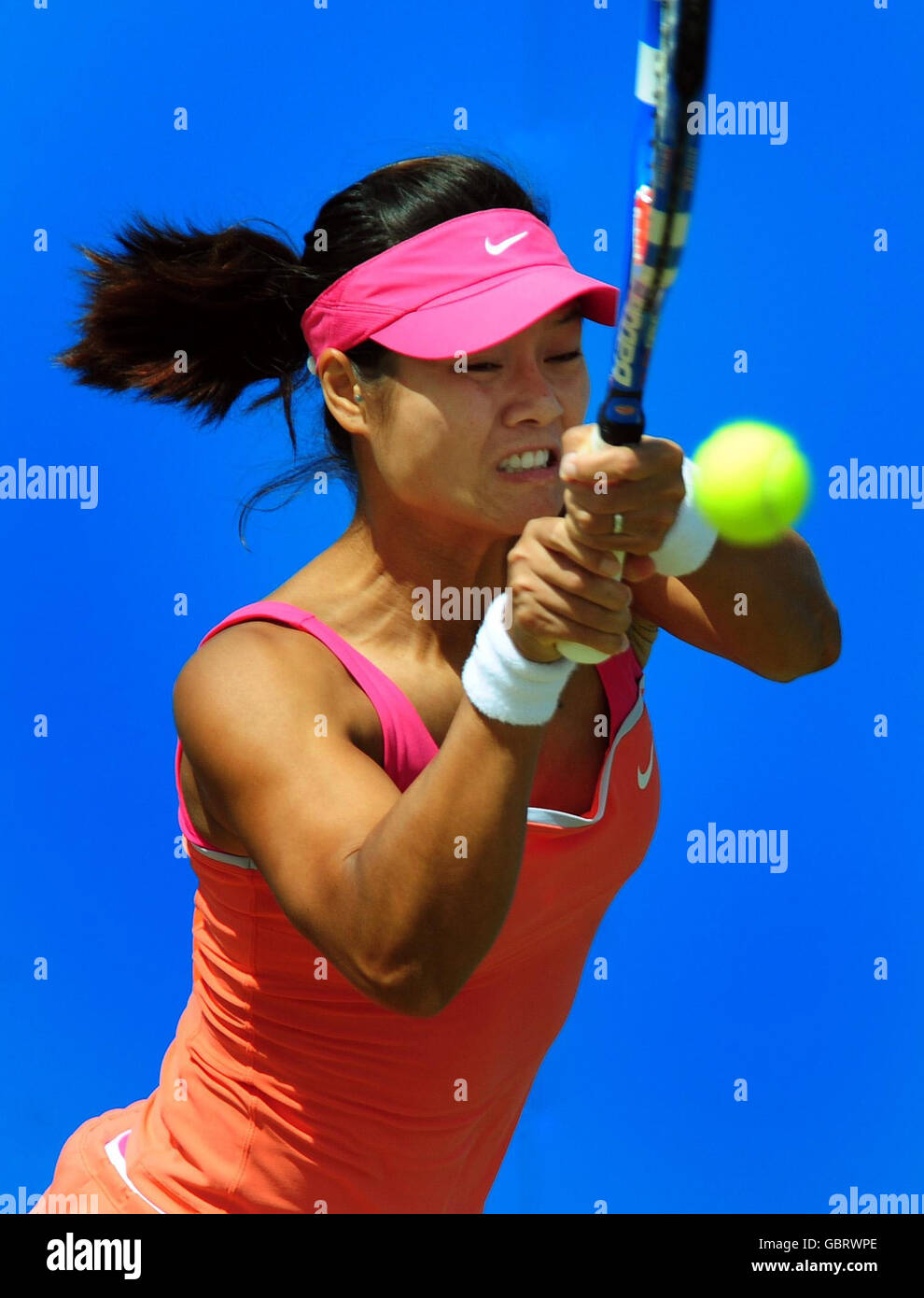 China's Na Li in action against Russia's Maria Sharapova during the ...