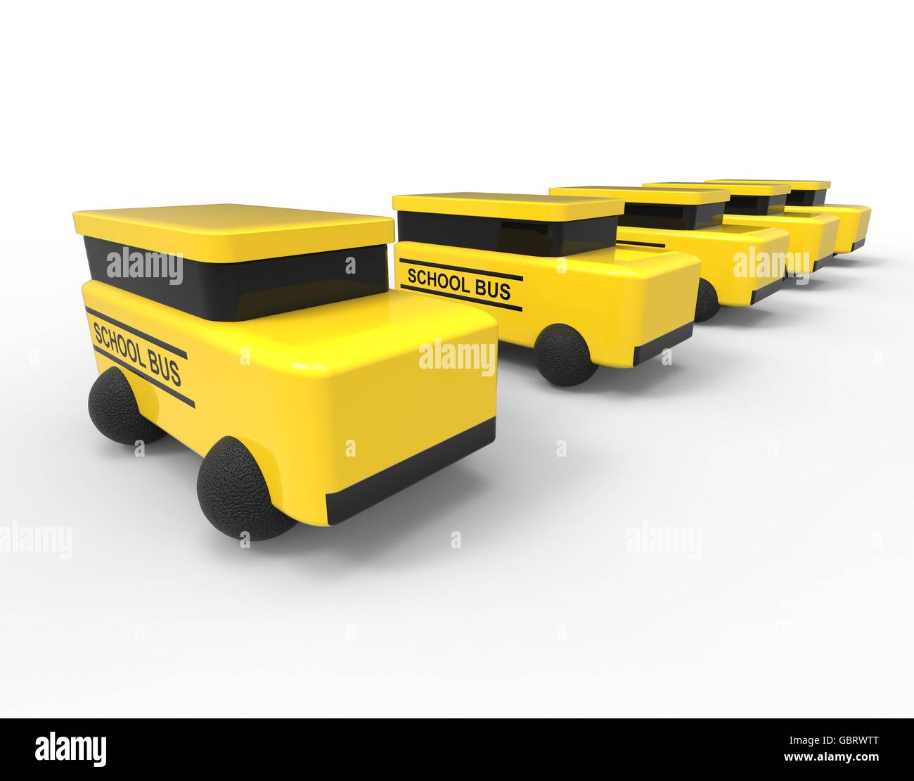 3D render image representing an School Bus concept Stock Photo - Alamy