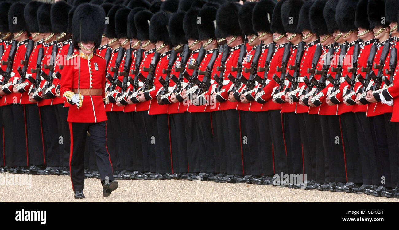 Troops parade on Horse Guards Parade during the annual Trooping the ...