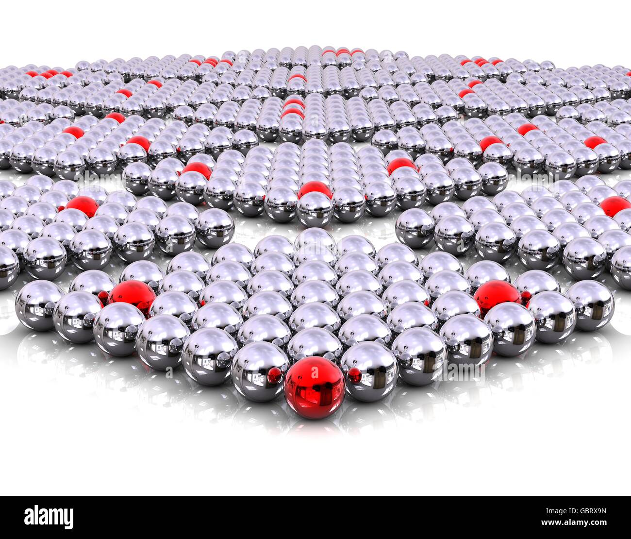 3D render image of a groups of sphere representing uneque concept Stock ...