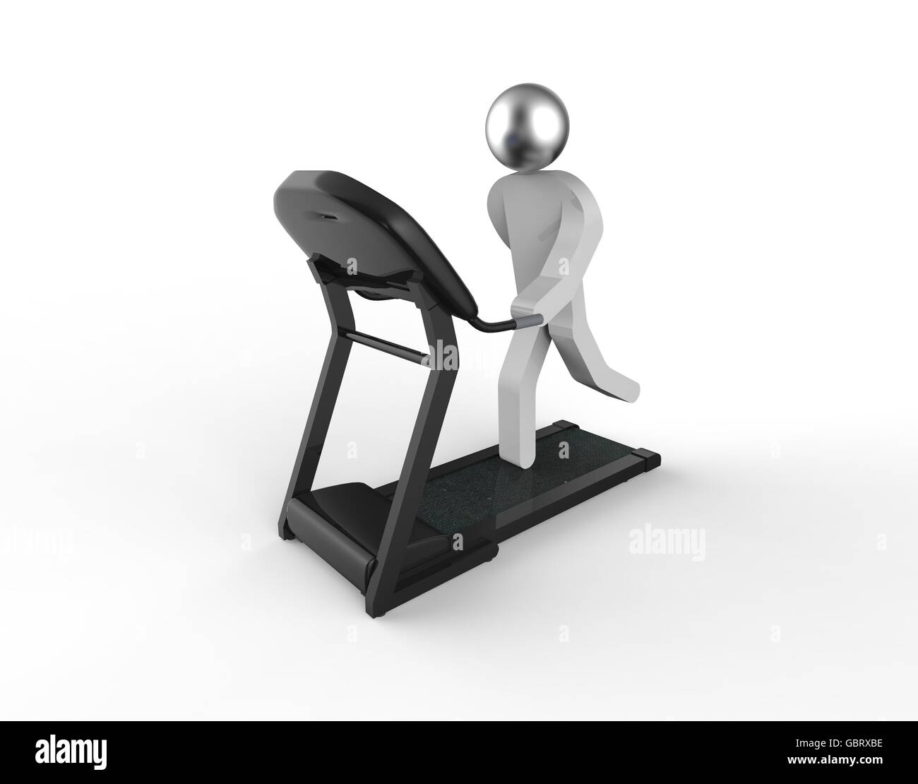 3D render image representing a running machine Stock Photo - Alamy