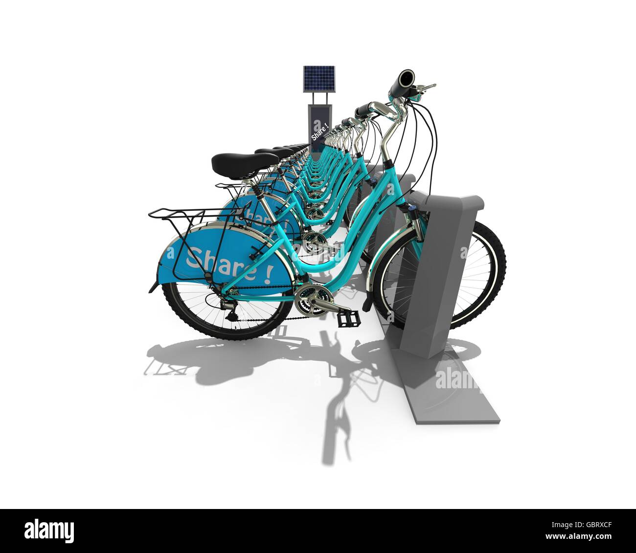 Public rental bikes Cut Out Stock Images & Pictures - Alamy