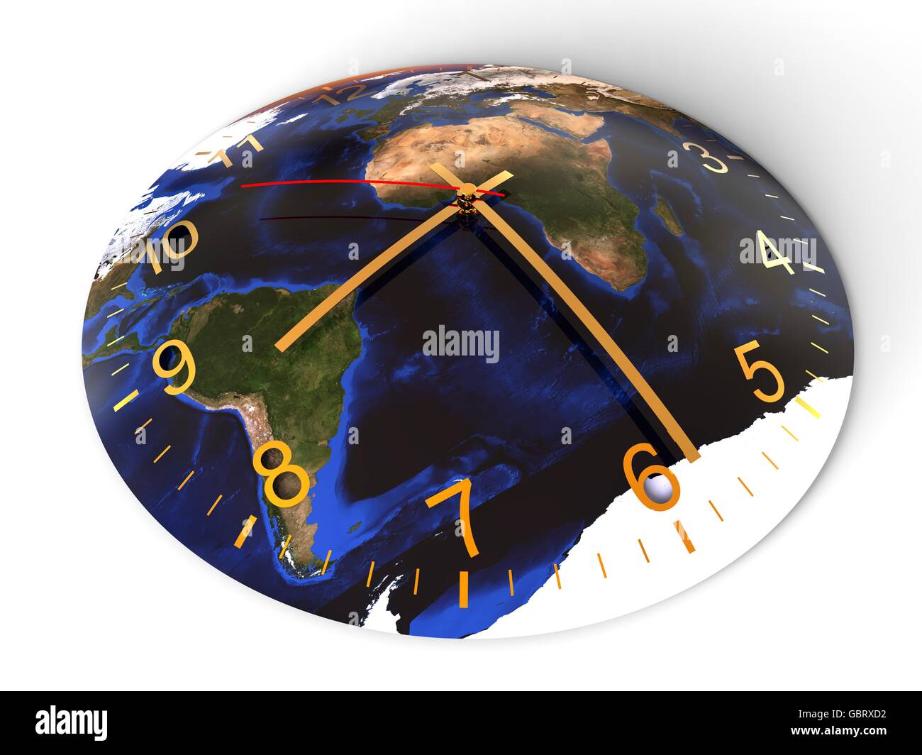 3D render image of an earth watch representing earth hour Stock Photo ...