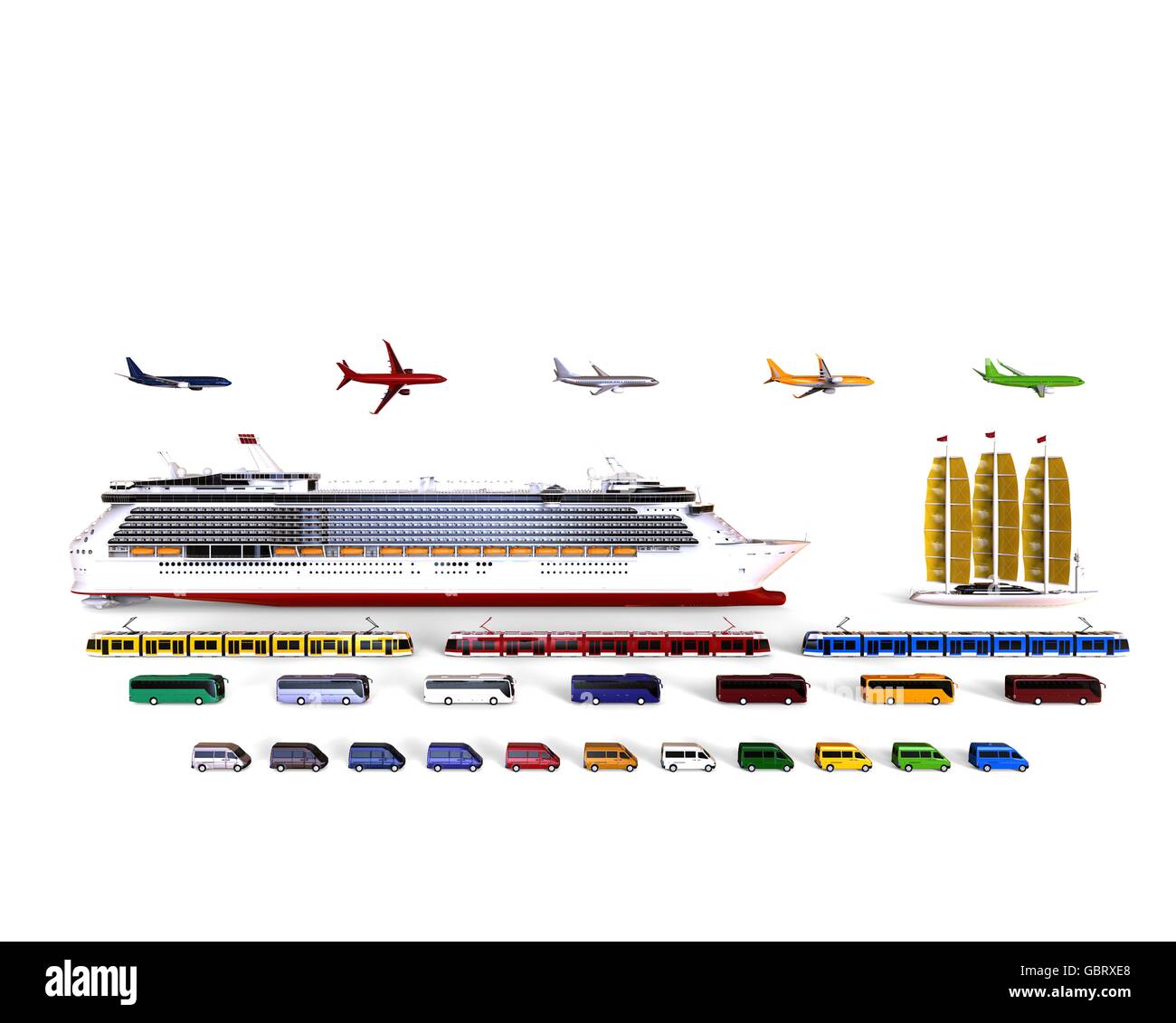 Fleet of planes Cut Out Stock Images & Pictures - Alamy