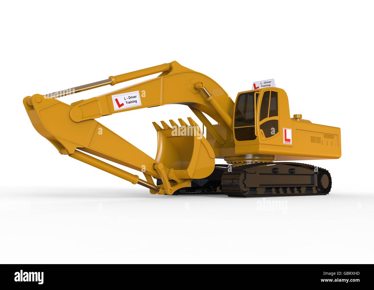 3D render image representing a Digger driving school concept Stock ...